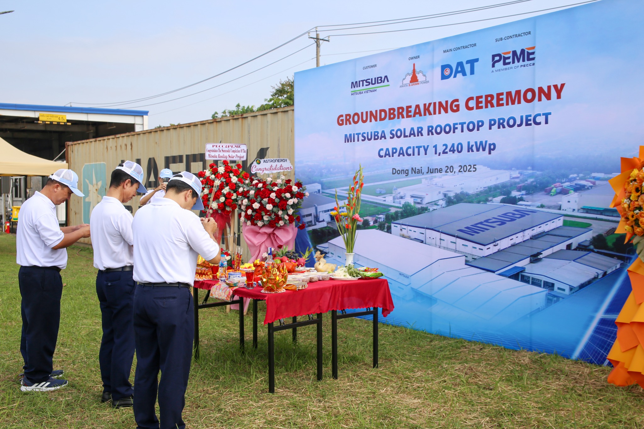 KHỞI CÔNG DỰ ÁN ĐIỆN MẶT TRỜI ÁP MÁI 1240 kWp TẠI NHÀ MÁY MITSUBA VIỆT ...